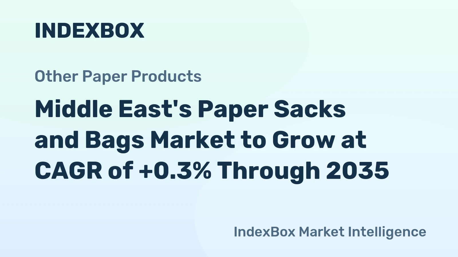 Middle East's Paper Sacks and Bags Market to Grow at CAGR of +0.3% Through 2035