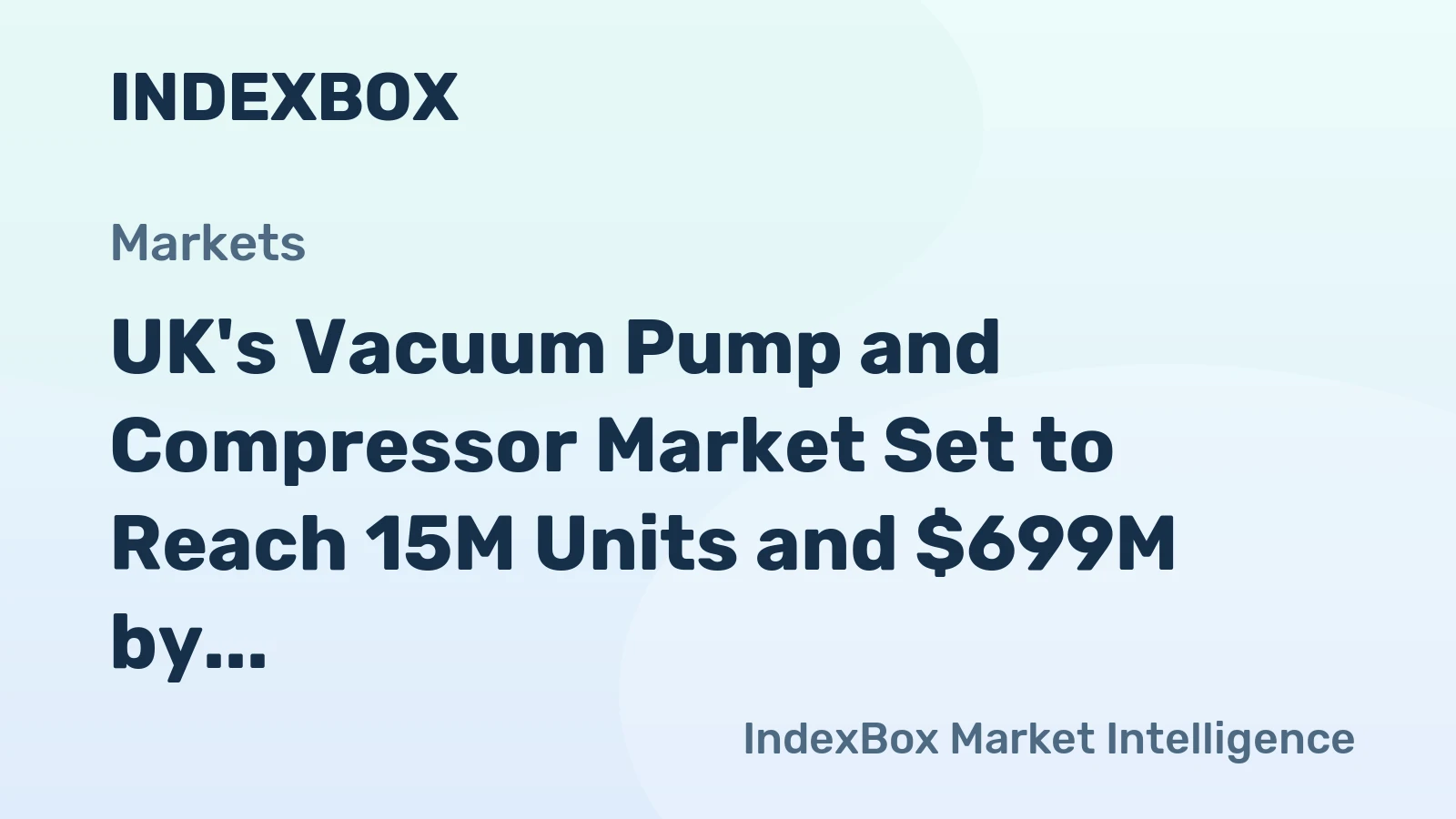 UK's Vacuum Pump and Compressor Market Set to Reach 15M Units and $699M by 2035