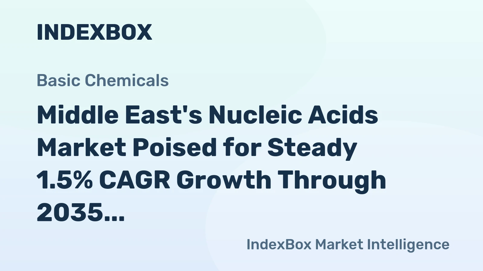 Middle East's Nucleic Acids Market Poised for Steady 1.5% CAGR Growth Through 2035