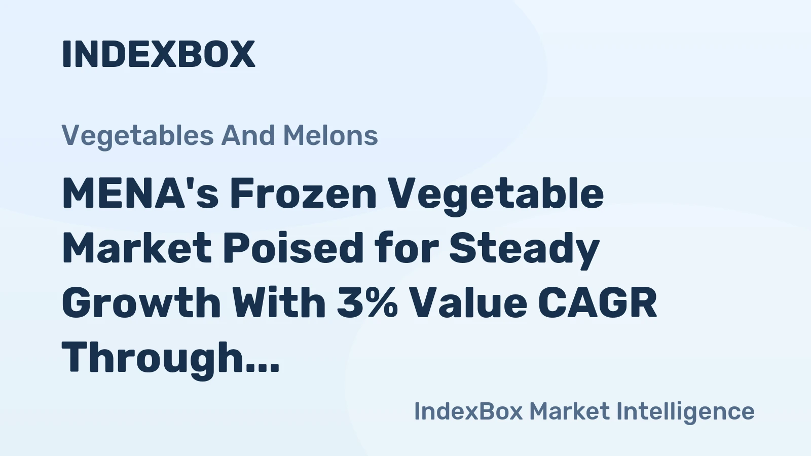 MENA's Frozen Vegetable Market Poised for Steady Growth With 3% Value CAGR Through 2035