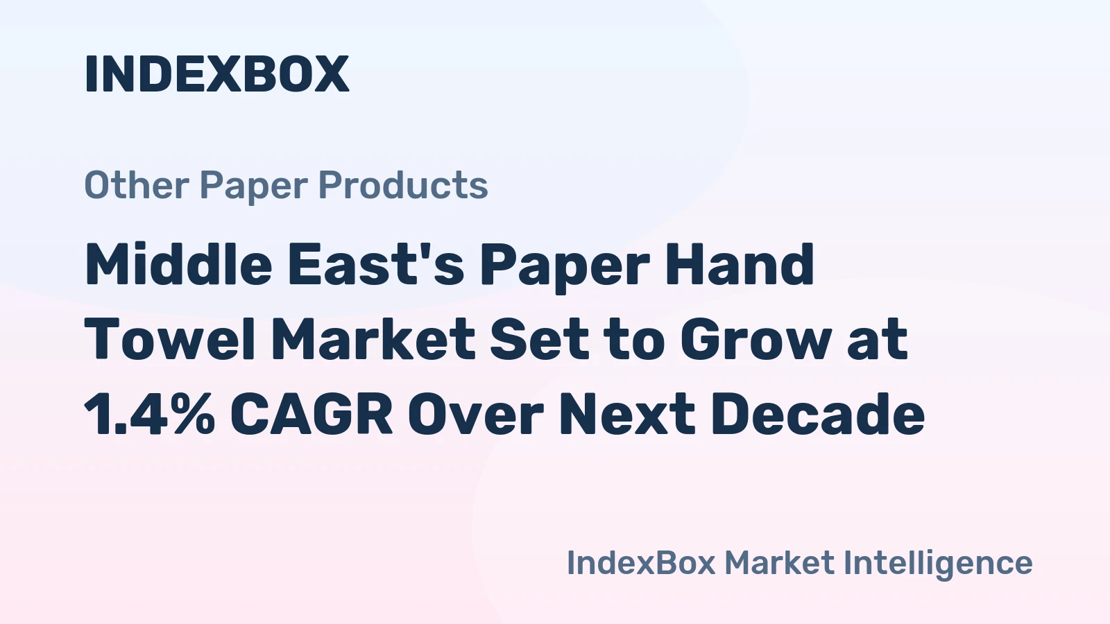 Middle East's Paper Hand Towel Market Set to Grow at 1.4% CAGR Over Next Decade