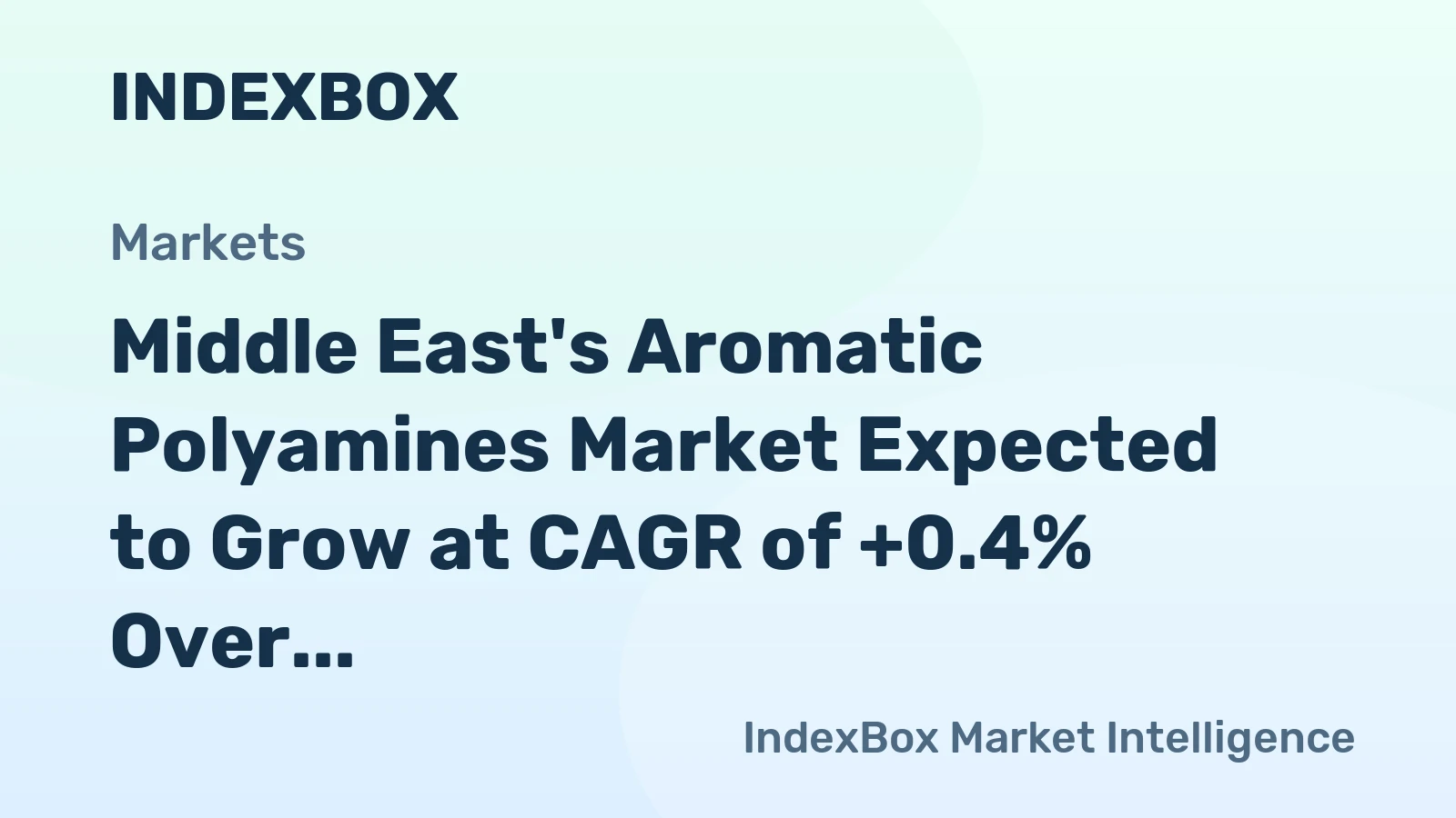 Middle East's Aromatic Polyamines Market Expected to Grow at CAGR of +0.4% Over Next Decade