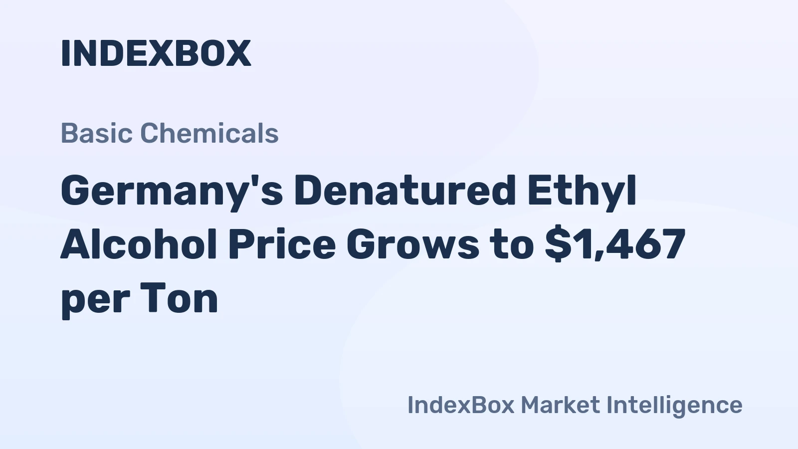 Germany's Denatured Ethyl Alcohol Price Grows to $1,467 per Ton