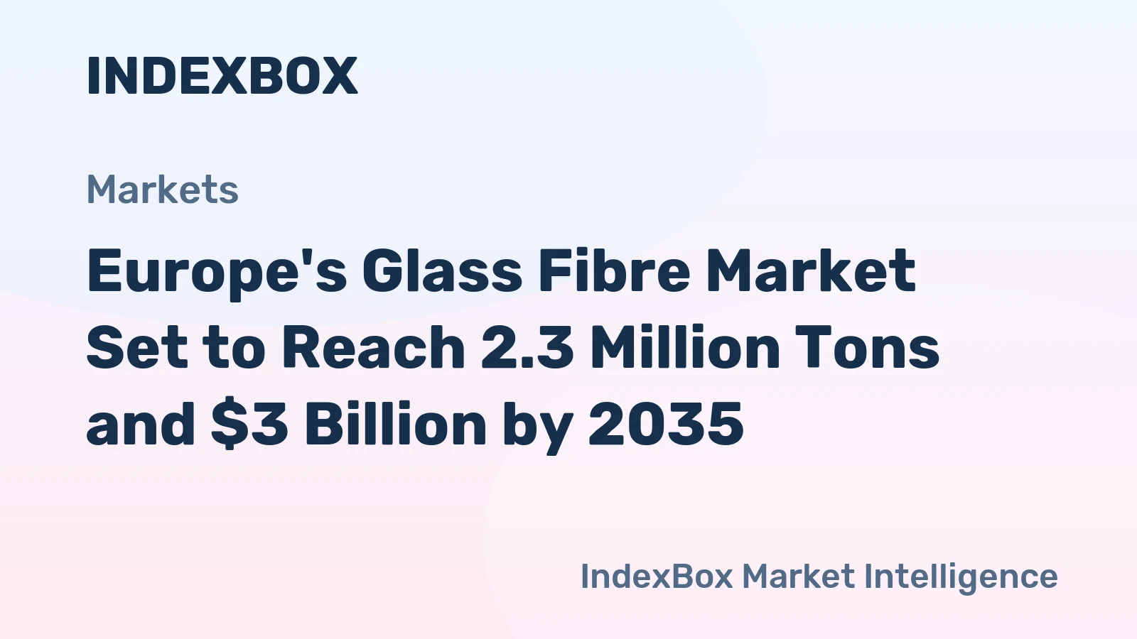 Europe's Glass Fibre Market Set to Reach 2.3 Million Tons and $3 Billion by 2035