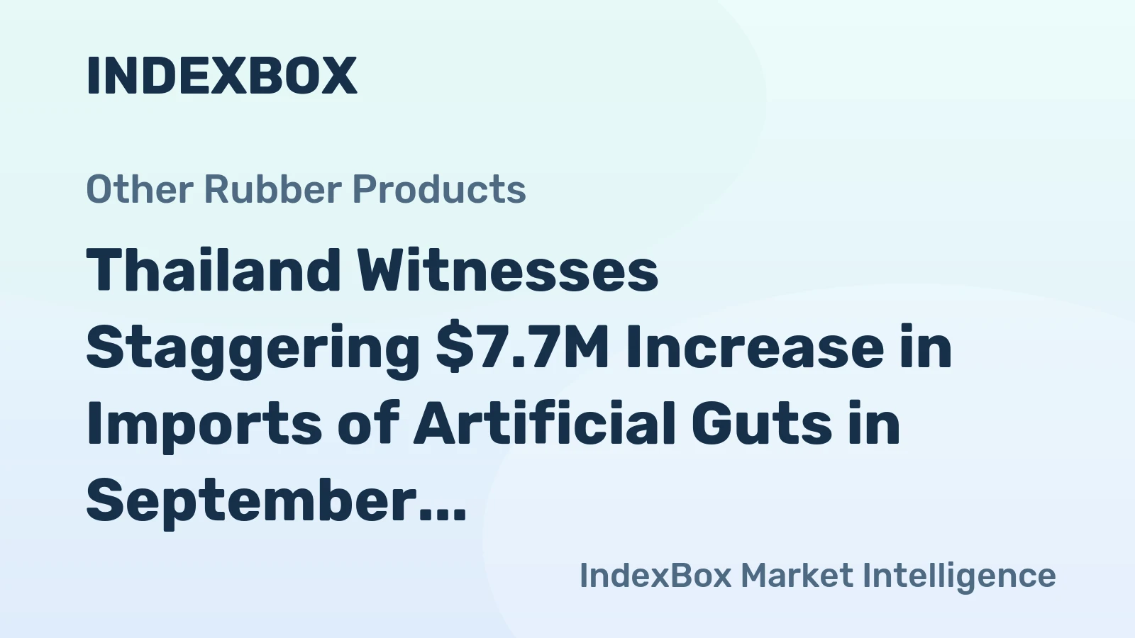 Thailand Witnesses Staggering $7.7M Increase in Imports of Artificial Guts in September 2023
