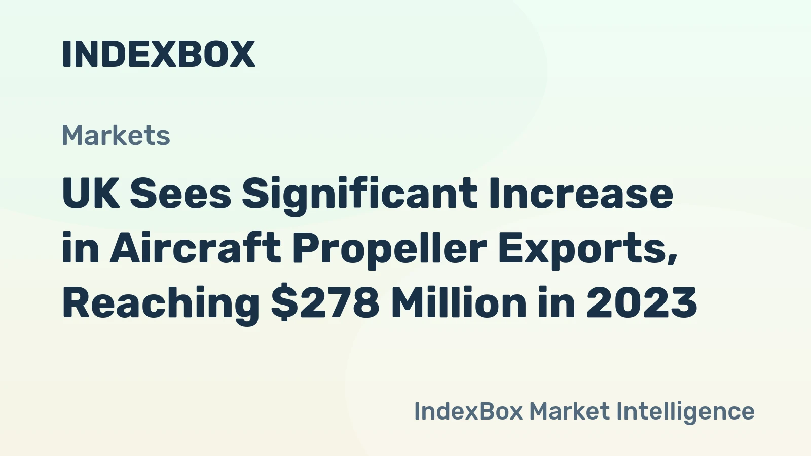 UK Sees Significant Increase in Aircraft Propeller Exports, Reaching $278 Million in 2023
