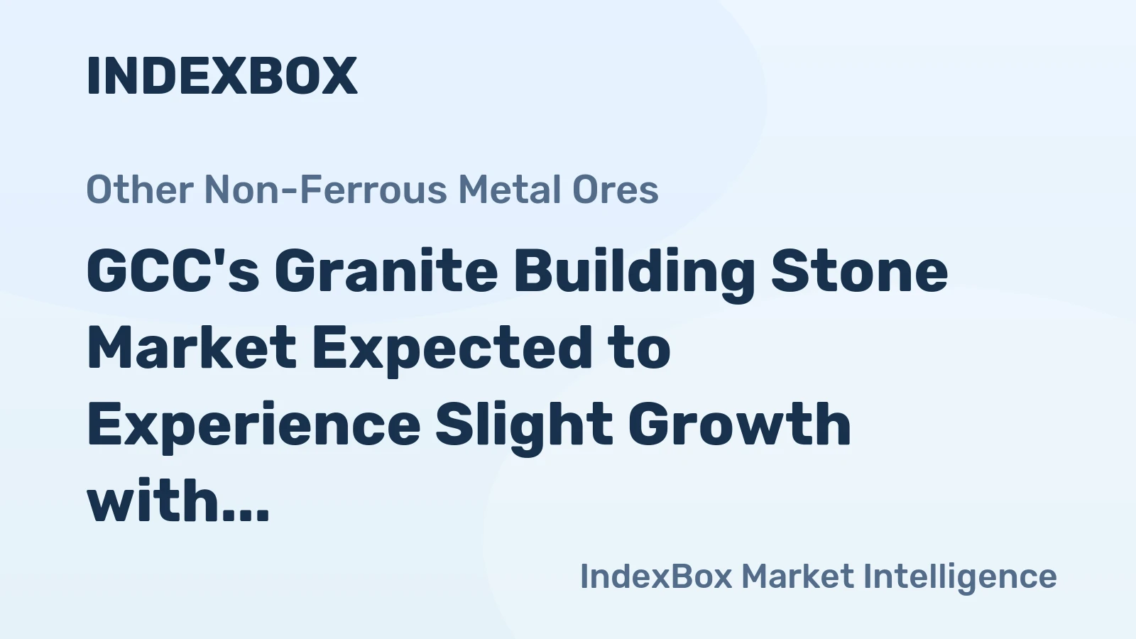 GCC's Granite Building Stone Market Expected to Experience Slight Growth with +1.5% CAGR in Volume and +2.2% CAGR in Value from 2024 to 2035