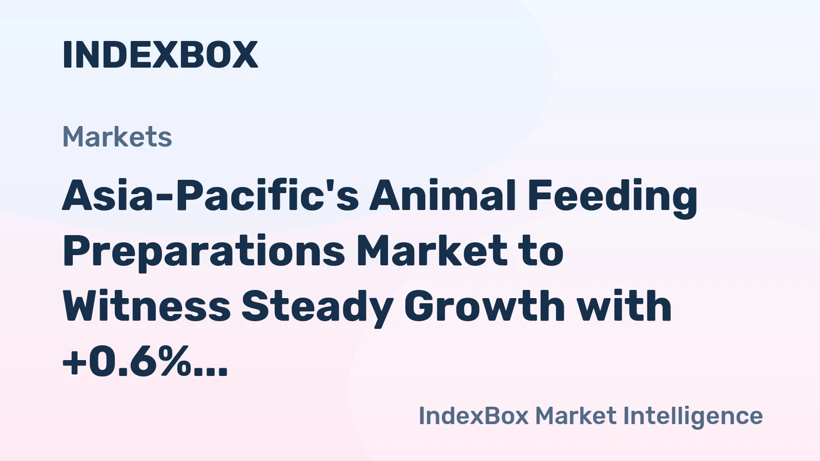 Asia-Pacific's Animal Feeding Preparations Market to Witness Steady Growth with +0.6% CAGR through 2035