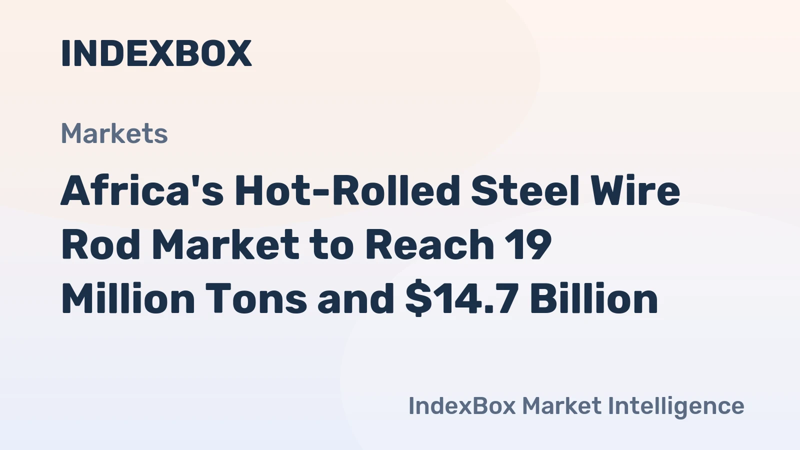 Africa's Hot-Rolled Steel Wire Rod Market to Reach 19 Million Tons and $14.7 Billion
