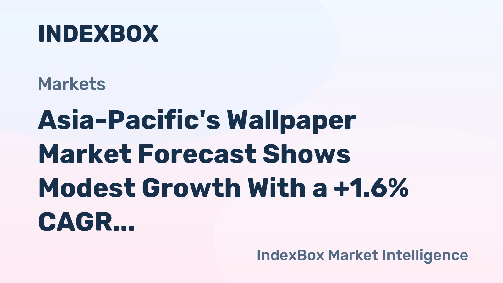 Asia-Pacific's Wallpaper Market Forecast Shows Modest Growth With a +1.6% CAGR in Value