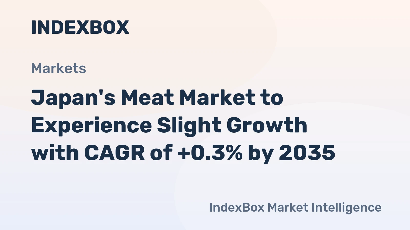 Japan's Meat Market to Experience Slight Growth with CAGR of +0.3% by 2035