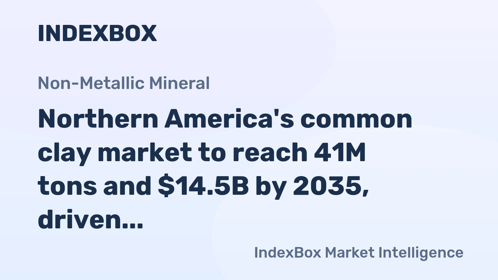 Northern America's common clay market to reach 41M tons and $14.5B by 2035, driven by steady growth in volume and value.