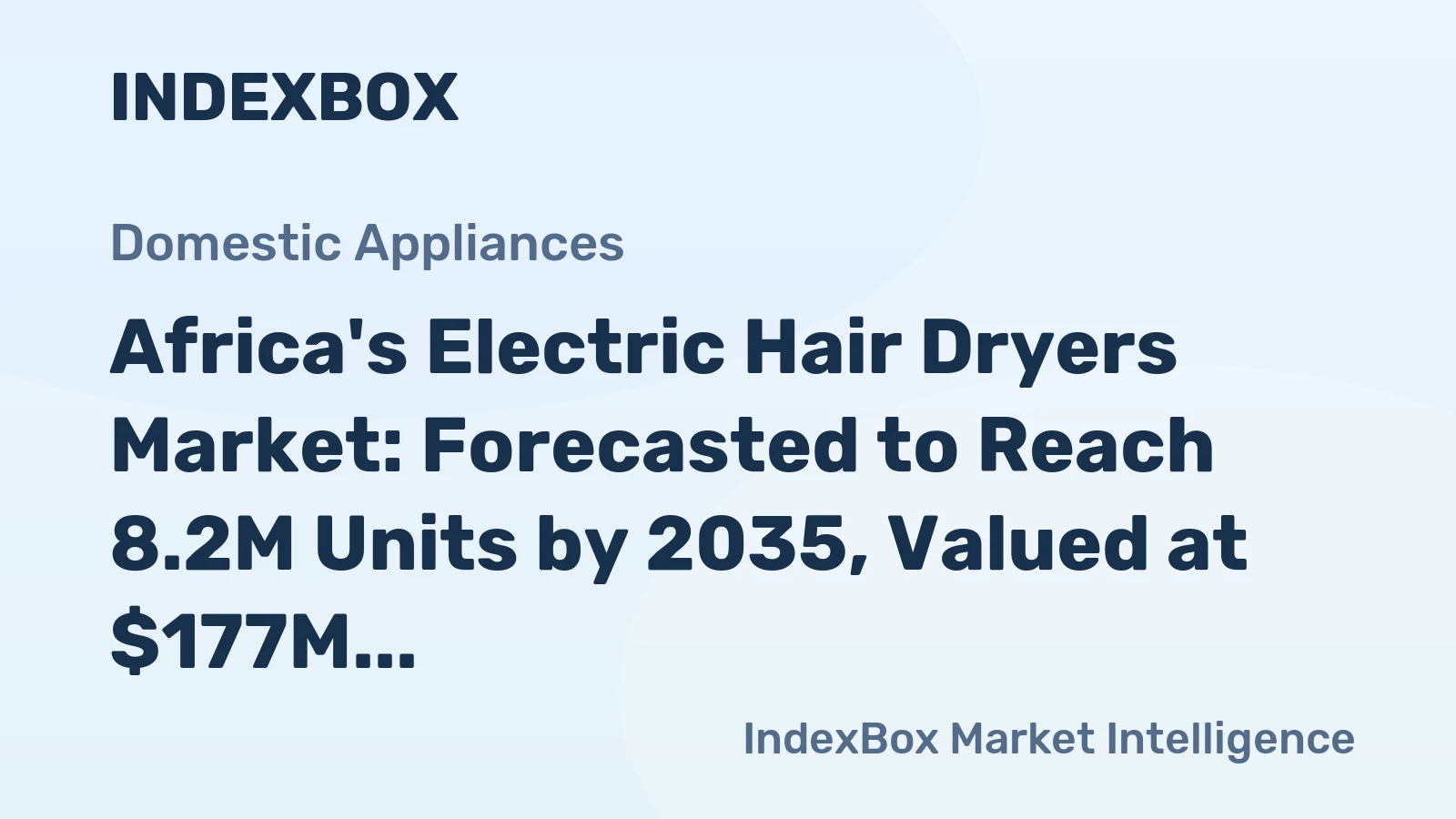 Africa's Electric Hair Dryers Market: Forecasted to Reach 8.2M Units by 2035, Valued at $177M
