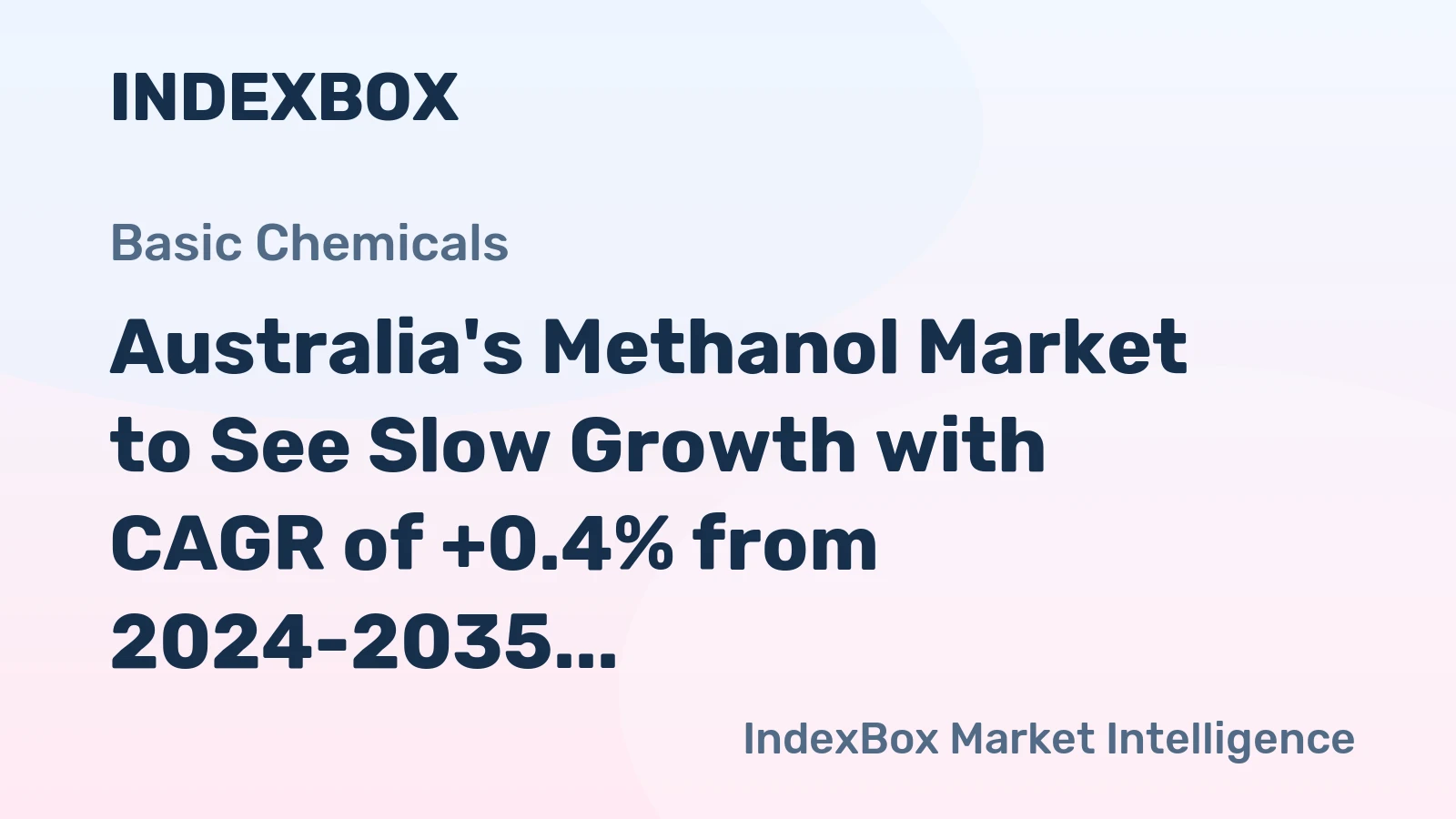 Australia's Methanol Market to See Slow Growth with CAGR of +0.4% from 2024-2035