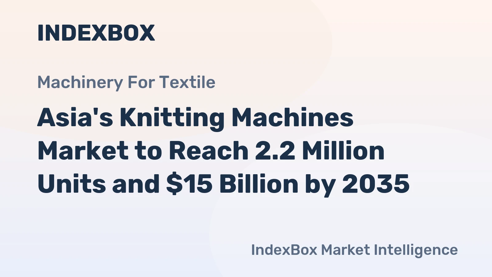 Asia's Knitting Machines Market to Reach 2.2 Million Units and $15 Billion by 2035