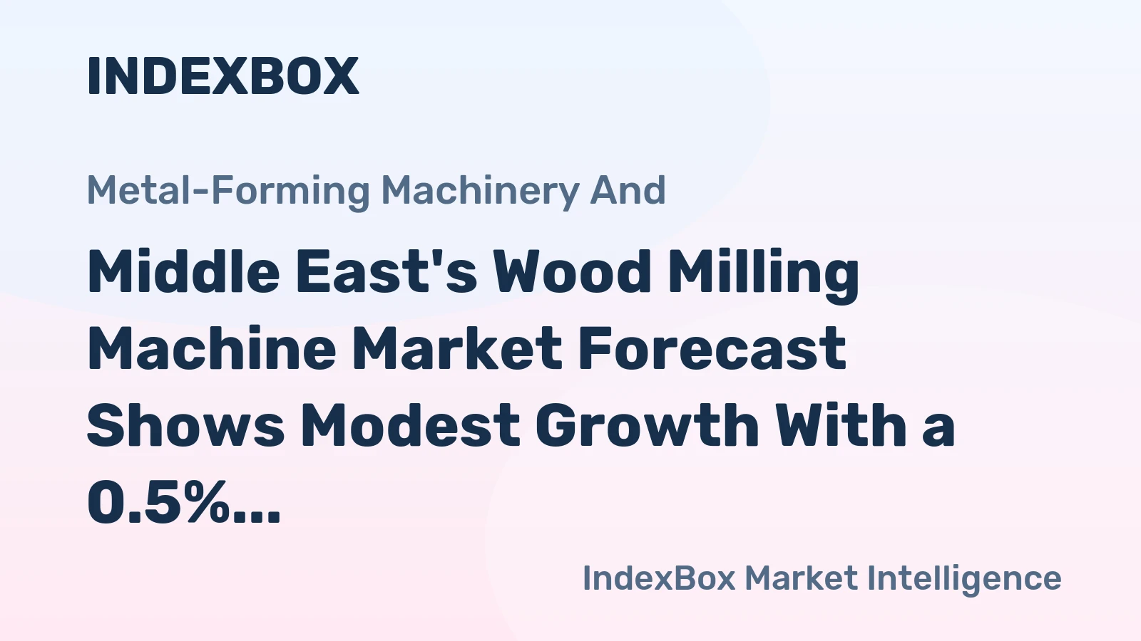 Middle East's Wood Milling Machine Market Forecast Shows Modest Growth With a 0.5% Volume CAGR Through 2035