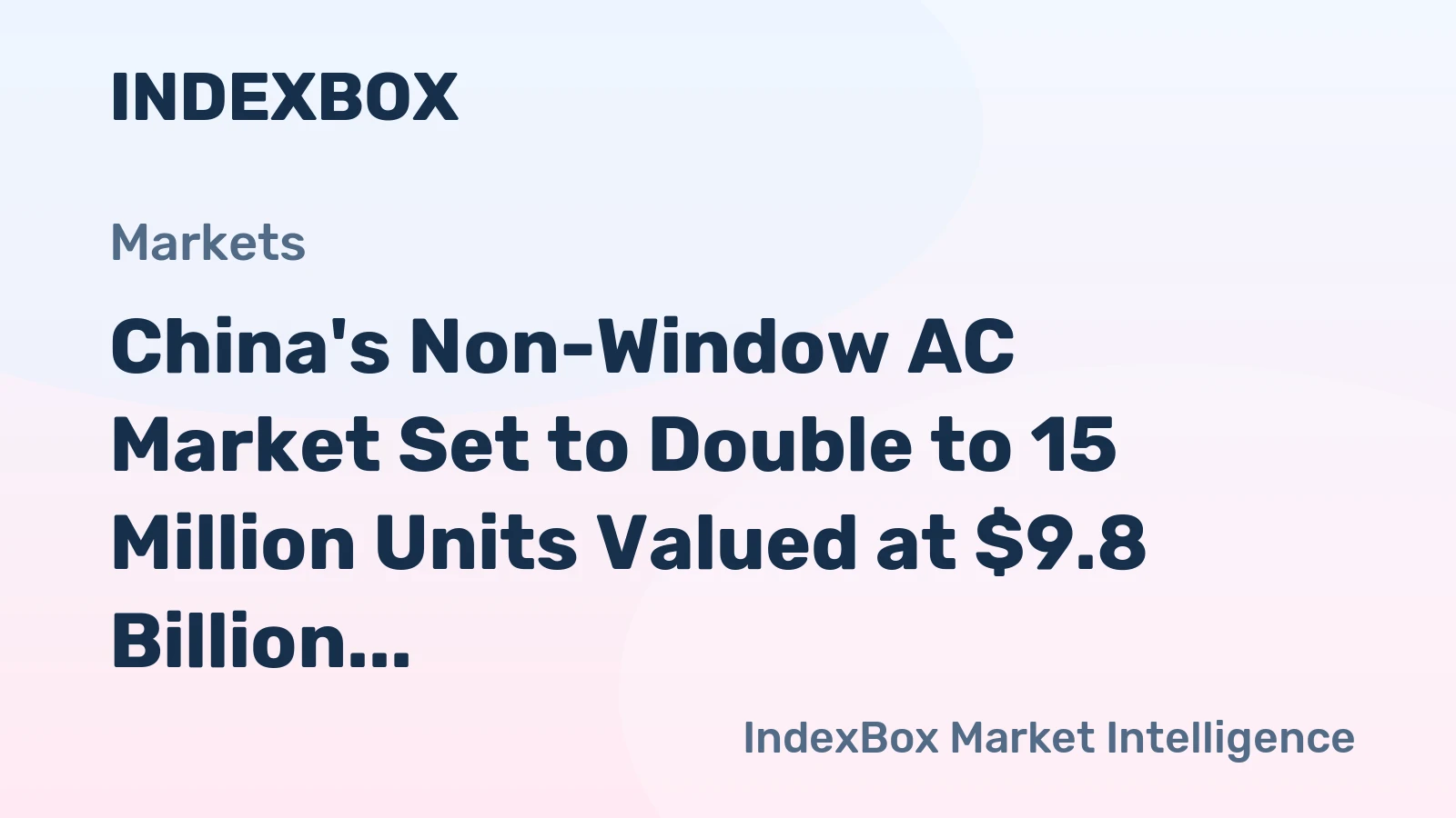 China's Non-Window AC Market Set to Double to 15 Million Units Valued at $9.8 Billion