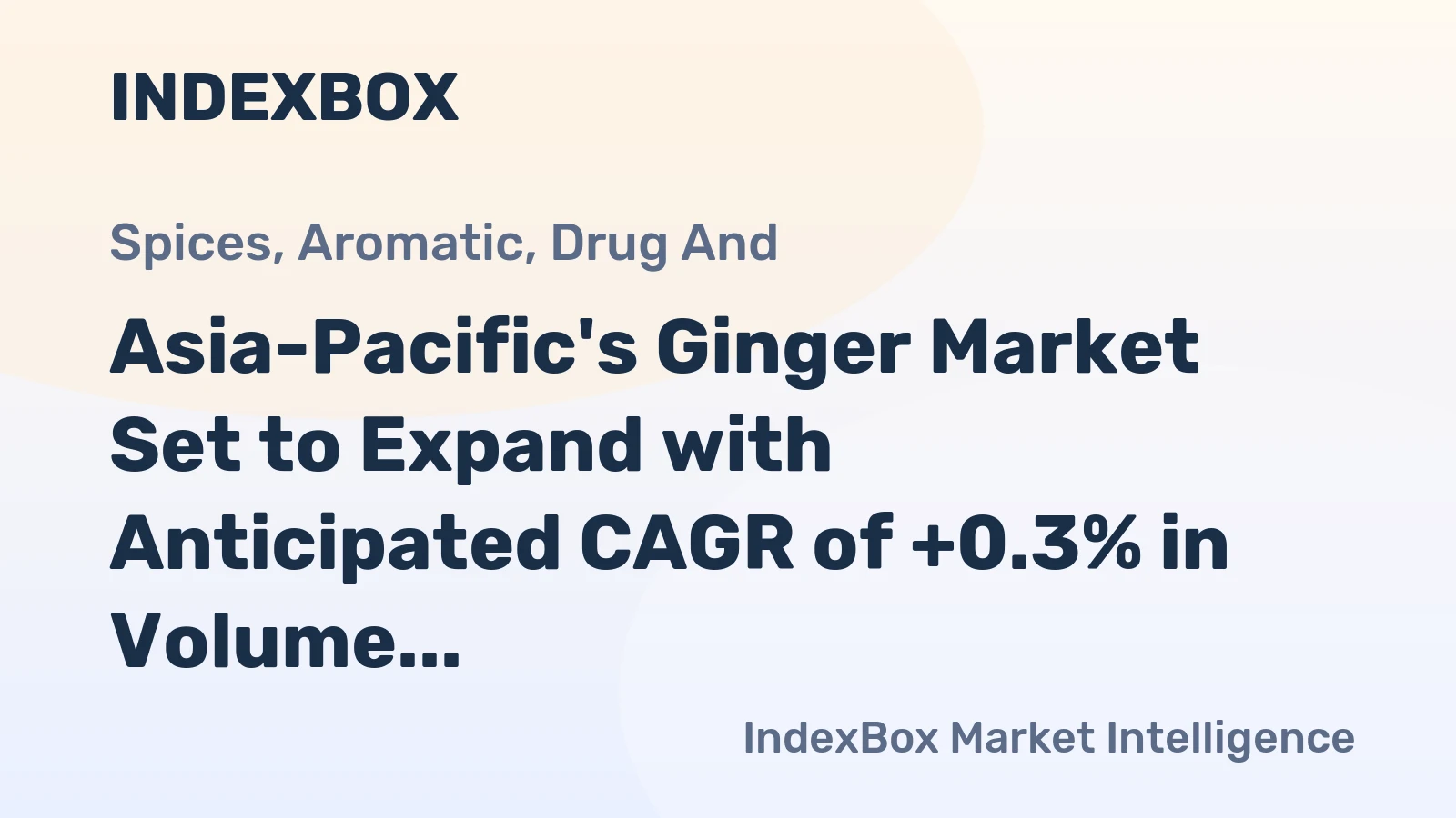 Asia-Pacific's Ginger Market Set to Expand with Anticipated CAGR of +0.3% in Volume and +1.1% in Value from 2024 to 2035