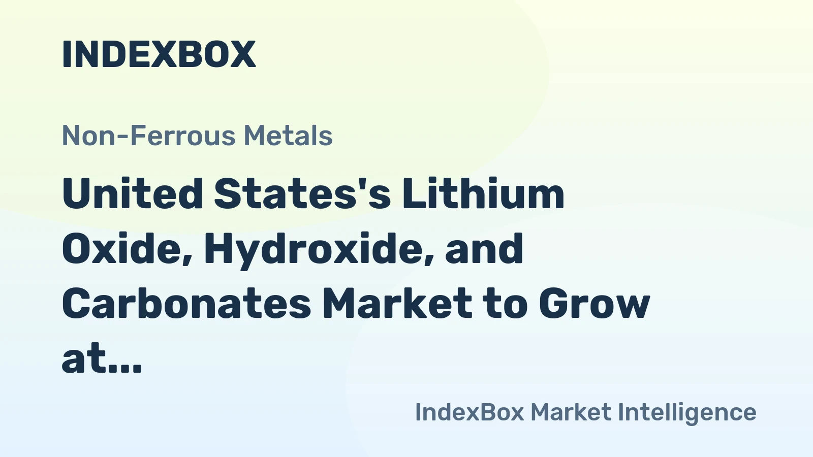 United States's Lithium Oxide, Hydroxide, and Carbonates Market to Grow at 1.0% CAGR Through 2035, Reaching $275M in Value