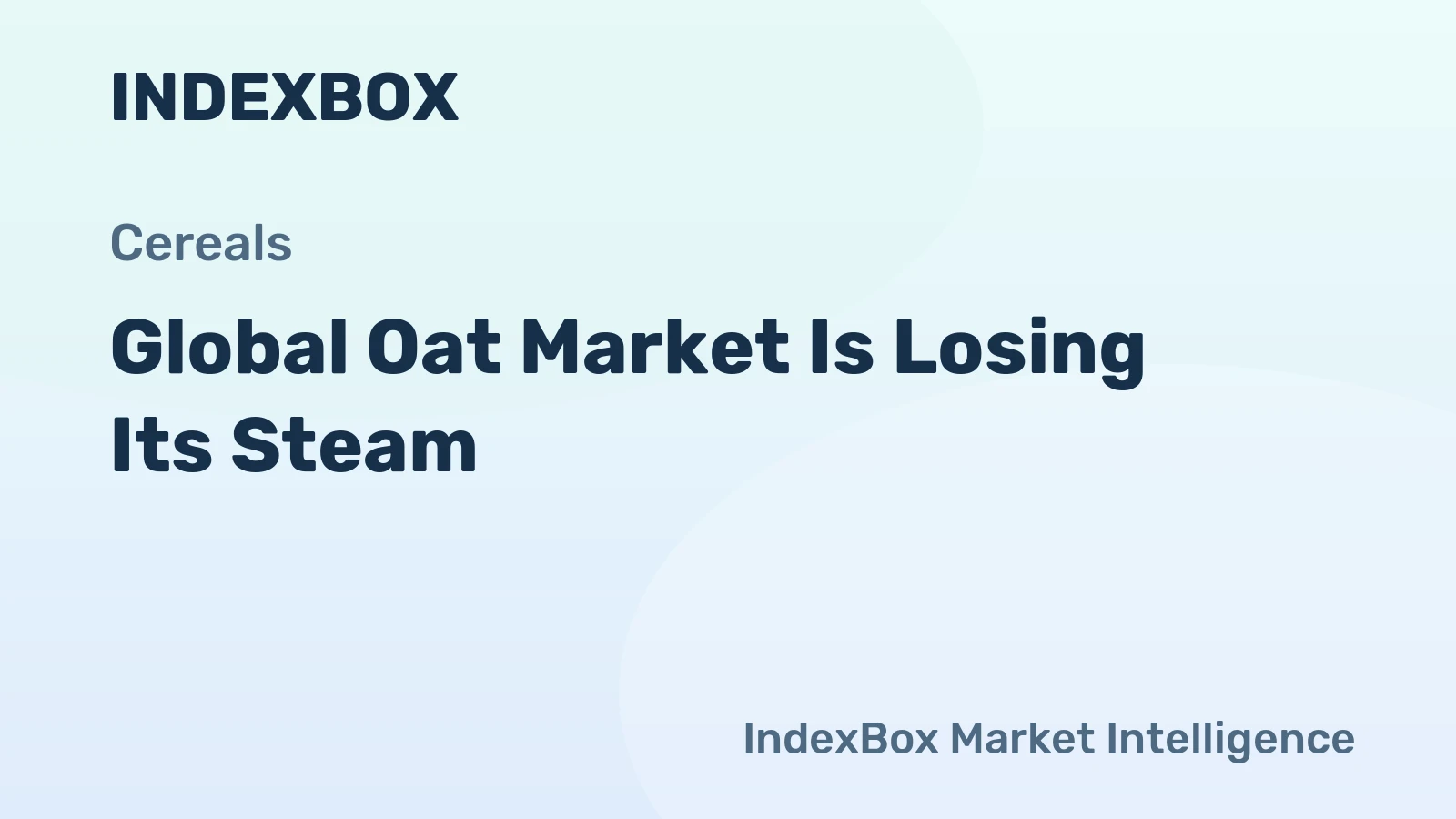 Global Oat Market Is Losing Its Steam