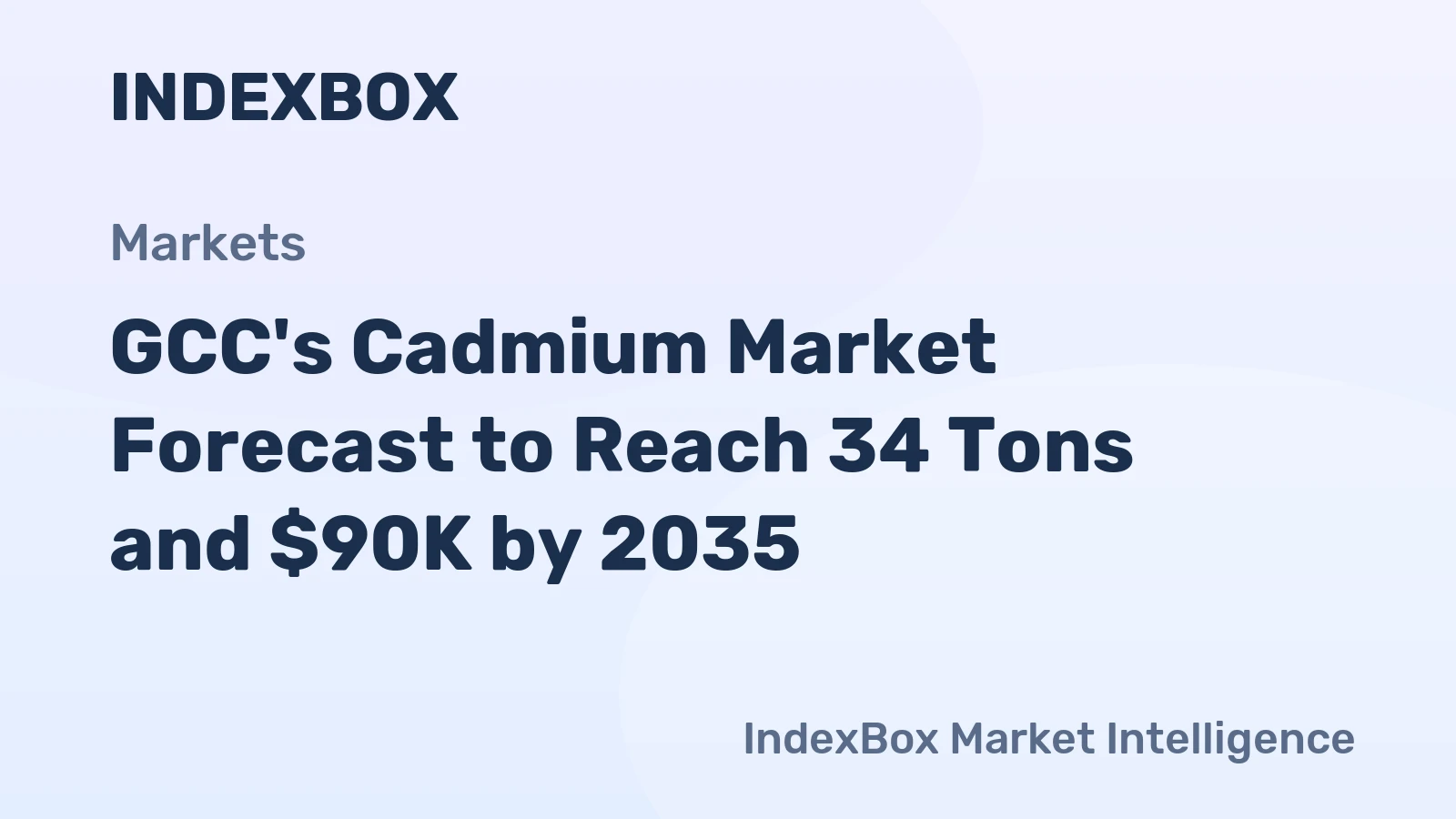 GCC's Cadmium Market Forecast to Reach 34 Tons and $90K by 2035
