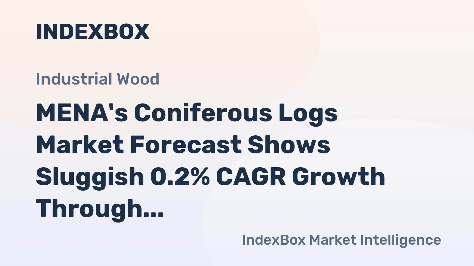 MENA's Coniferous Logs Market Forecast Shows Sluggish 0.2% CAGR Growth Through 2035