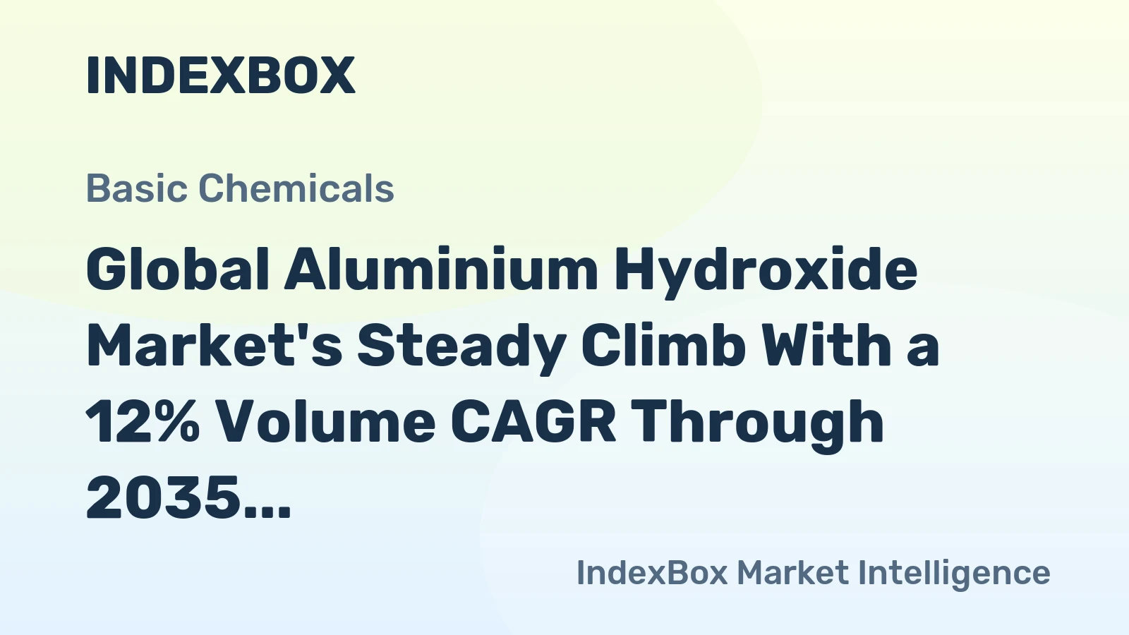 Global Aluminium Hydroxide Market's Steady Climb With a 12% Volume CAGR Through 2035