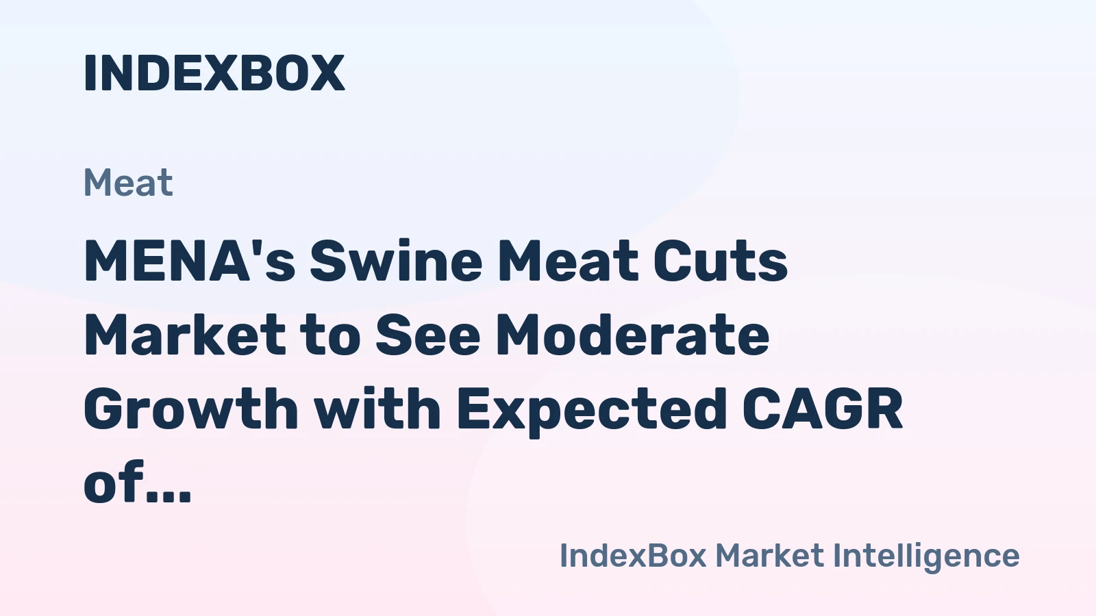 MENA's Swine Meat Cuts Market to See Moderate Growth with Expected CAGR of +0.4% by 2035