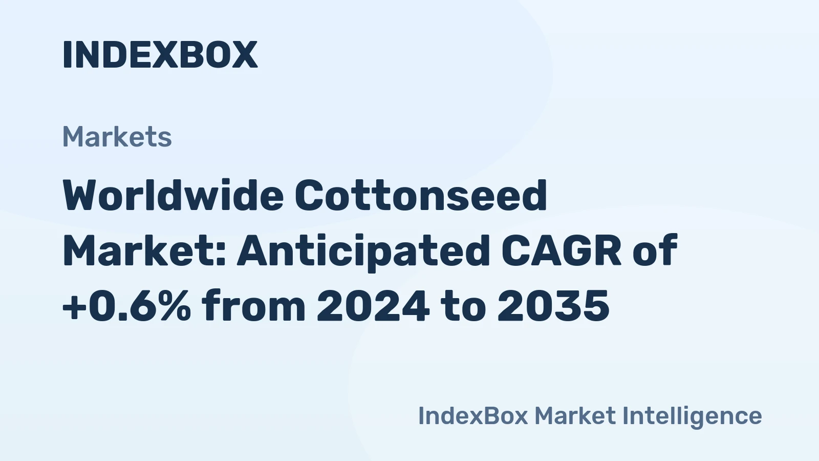 Worldwide Cottonseed Market: Anticipated CAGR of +0.6% from 2024 to 2035