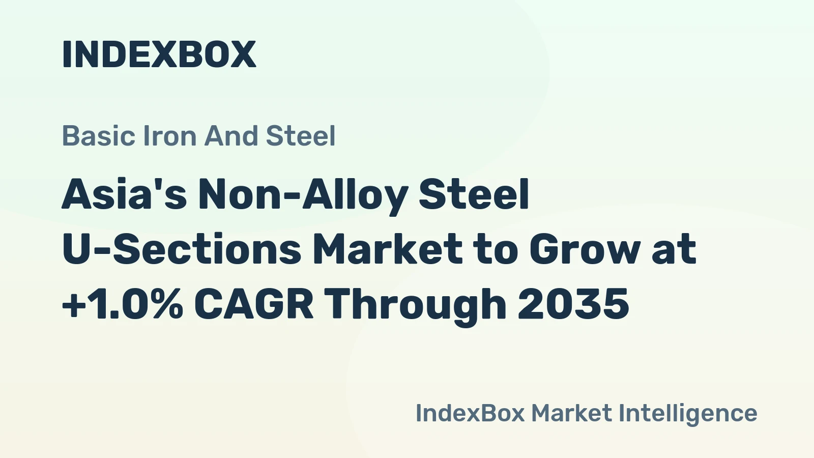 Asia's Non-Alloy Steel U-Sections Market to Grow at +1.0% CAGR Through 2035