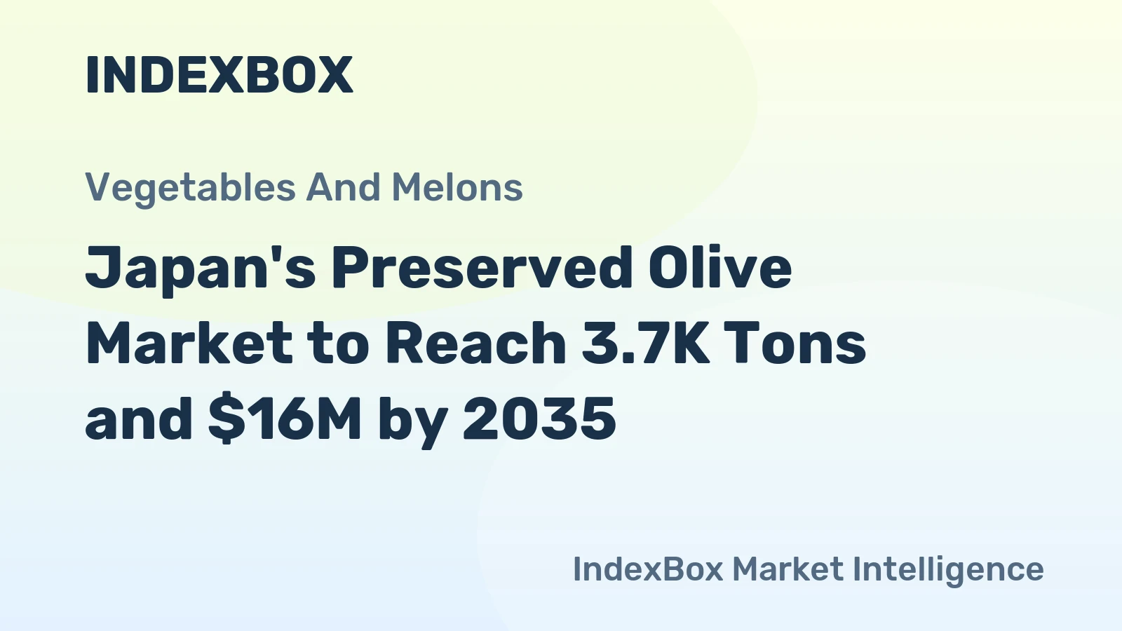 Japan's Preserved Olive Market to Reach 3.7K Tons and $16M by 2035