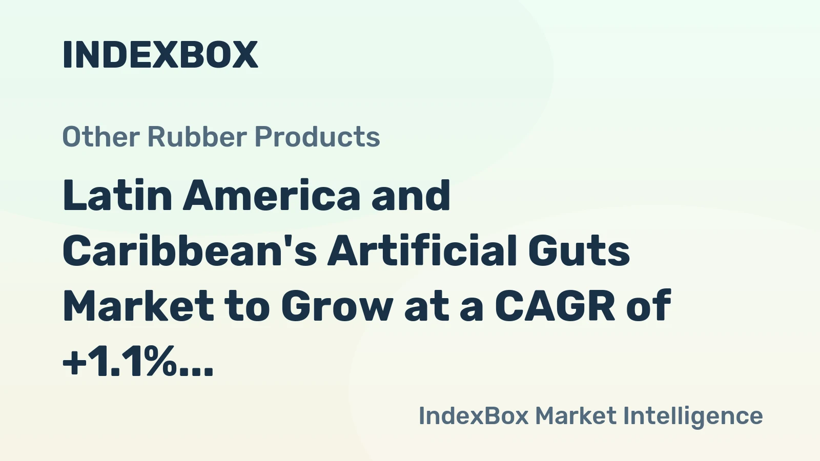 Latin America and Caribbean's Artificial Guts Market to Grow at a CAGR of +1.1% from 2024 to 2035, Reaching 101K Tons