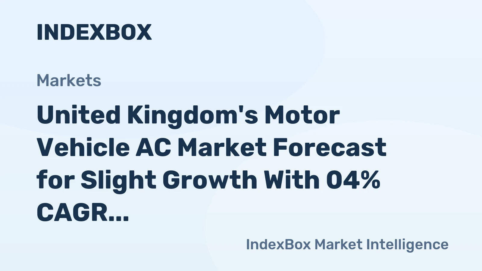 United Kingdom's Motor Vehicle AC Market Forecast for Slight Growth With 04% CAGR Through 2035