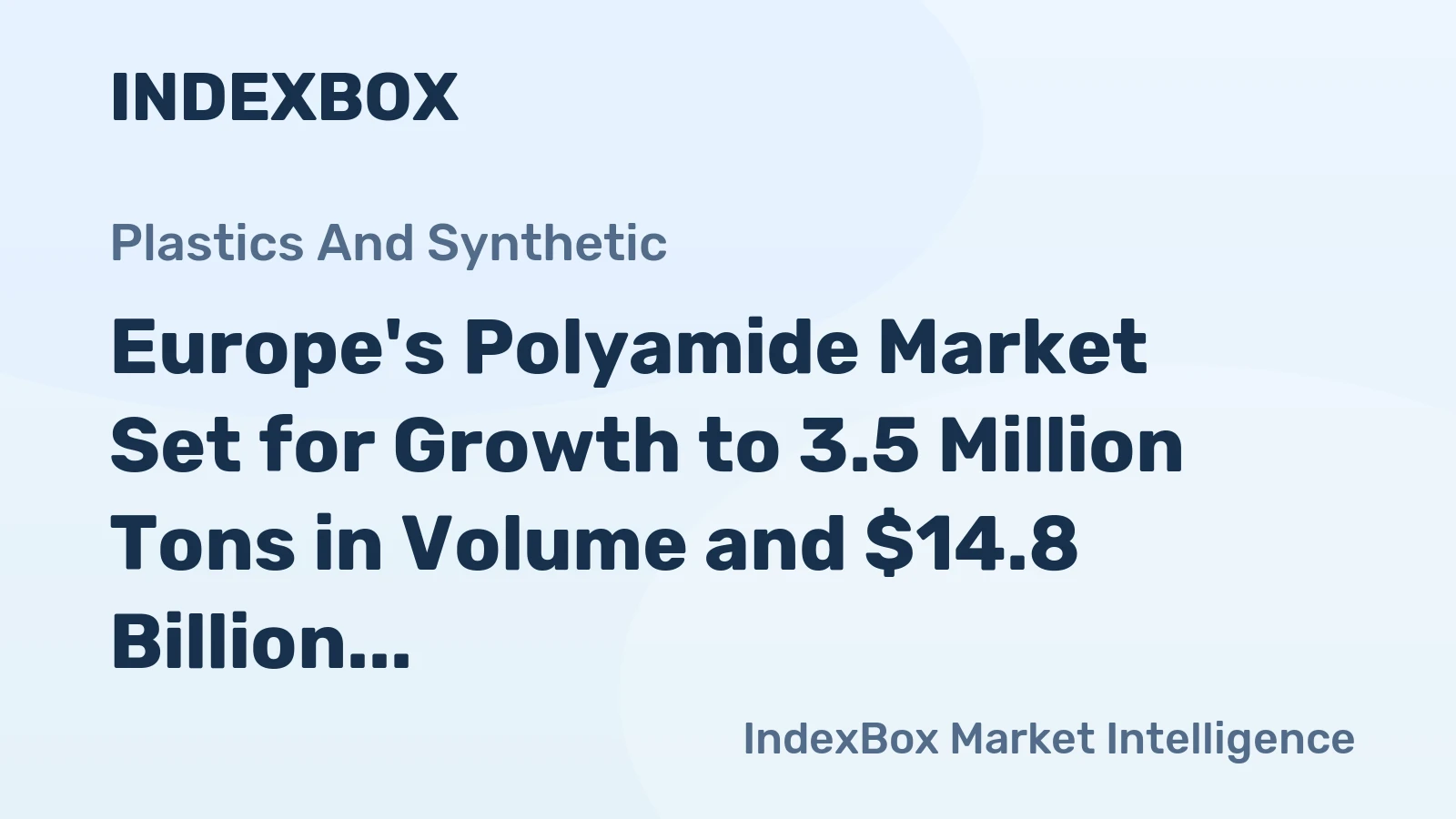 Europe's Polyamide Market Set for Growth to 3.5 Million Tons in Volume and $14.8 Billion in Value by 2035