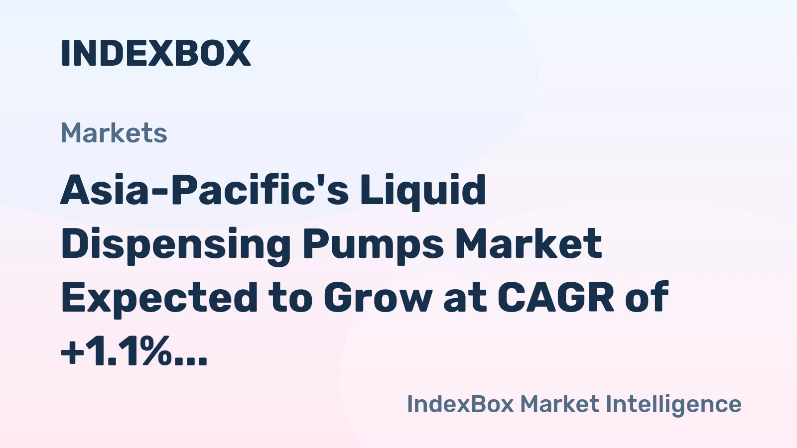 Asia-Pacific's Liquid Dispensing Pumps Market Expected to Grow at CAGR of +1.1% until 2035, Reaching $2.3B in Value