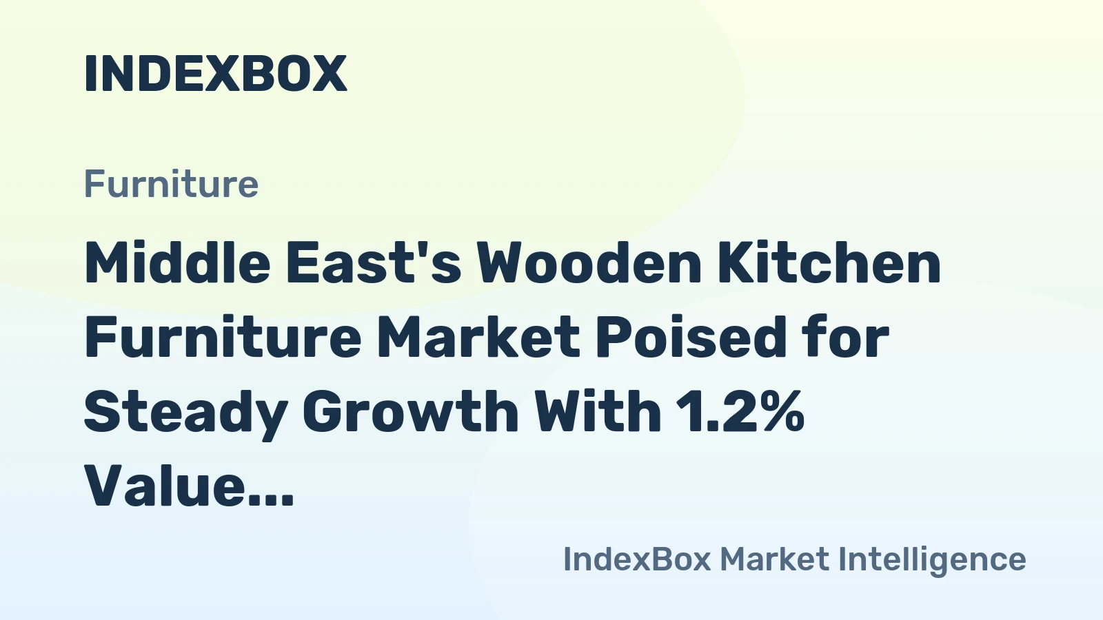 Middle East's Wooden Kitchen Furniture Market Poised for Steady Growth With 1.2% Value CAGR Through 2035