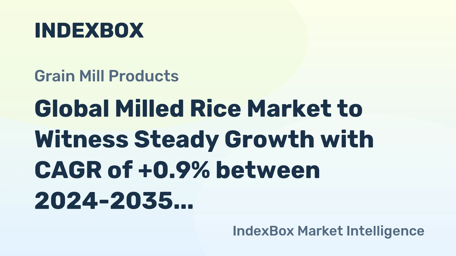 Global Milled Rice Market to Witness Steady Growth with CAGR of +0.9% between 2024-2035