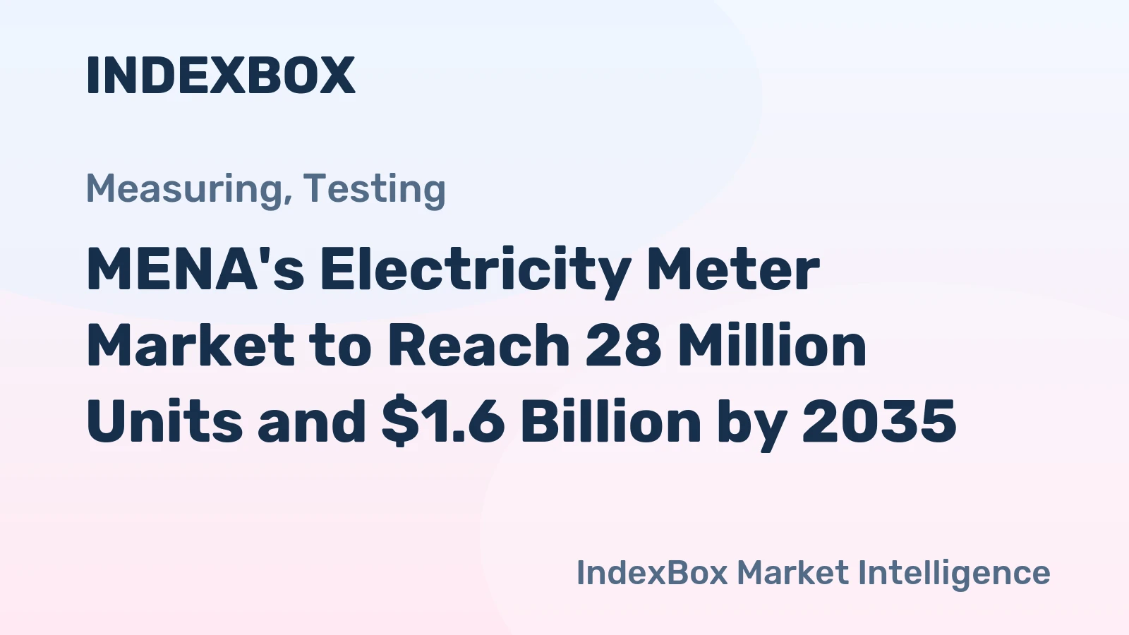 MENA's Electricity Meter Market to Reach 28 Million Units and $1.6 Billion by 2035