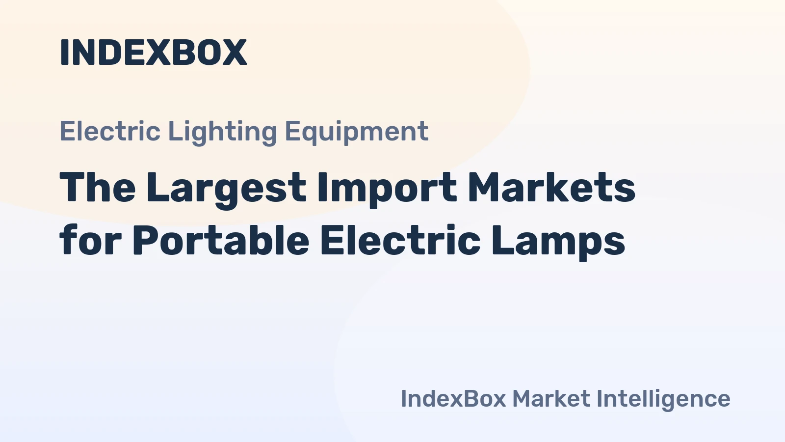The Largest Import Markets for Portable Electric Lamps