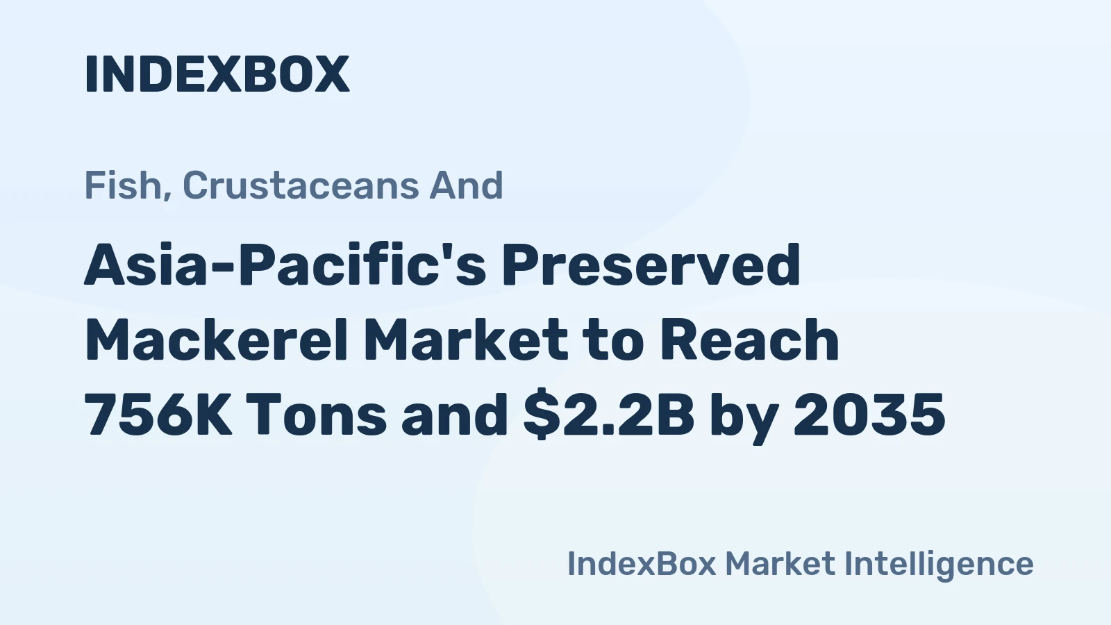 Asia-Pacific's Preserved Mackerel Market to Reach 756K Tons and $2.2B by 2035