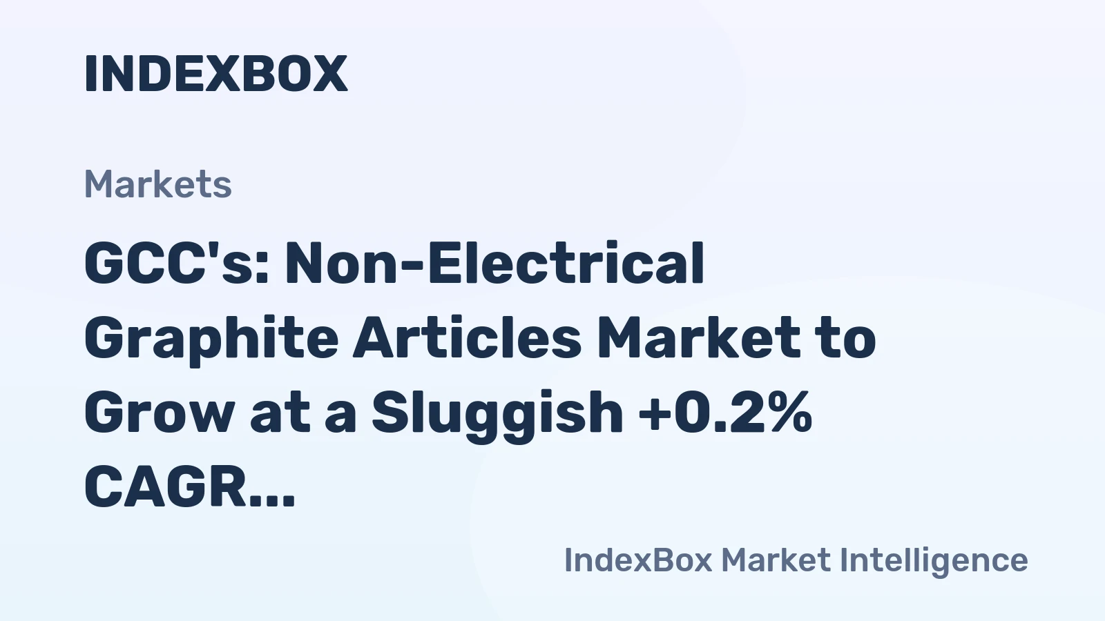 GCC's: Non-Electrical Graphite Articles Market to Grow at a Sluggish +0.2% CAGR, Reaching 10K Tons by 2035