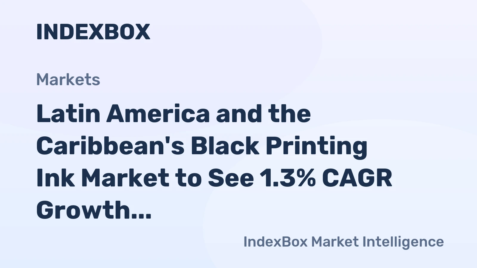 Latin America and the Caribbean's Black Printing Ink Market to See 1.3% CAGR Growth in Volume by 2035