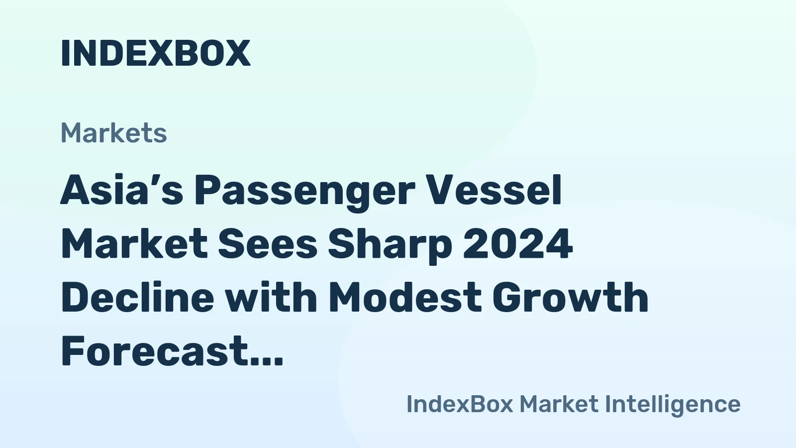 Asia’s Passenger Vessel Market Sees Sharp 2024 Decline with Modest Growth Forecast to 5.3K Units