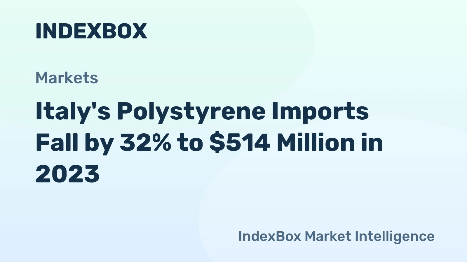 Italy's Polystyrene Imports Fall by 32% to $514 Million in 2023