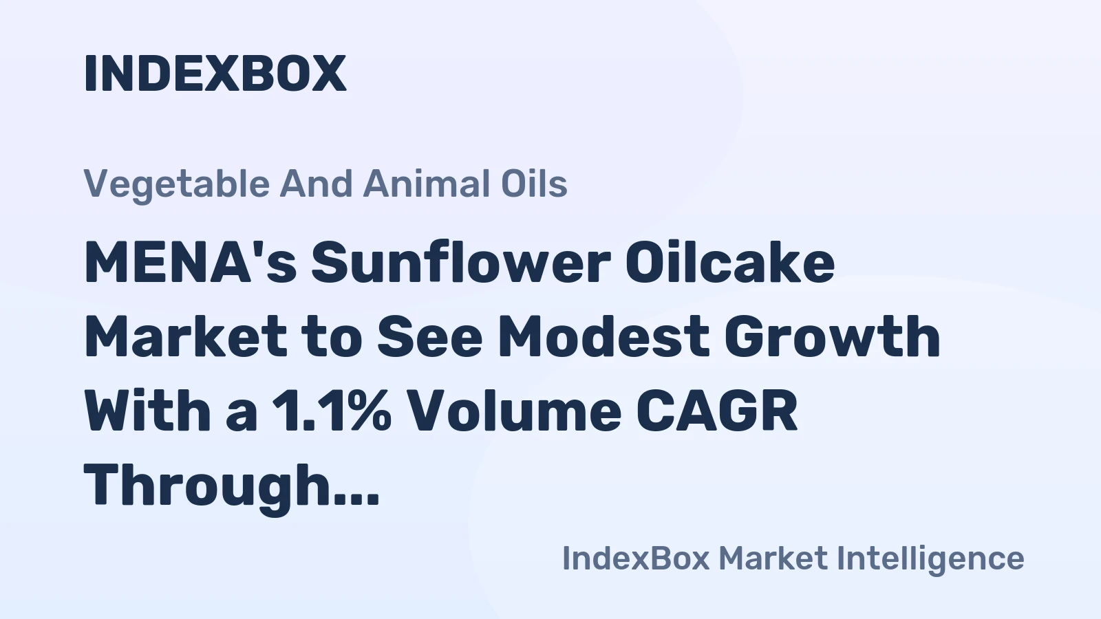 MENA's Sunflower Oilcake Market to See Modest Growth With a 1.1% Volume CAGR Through 2035