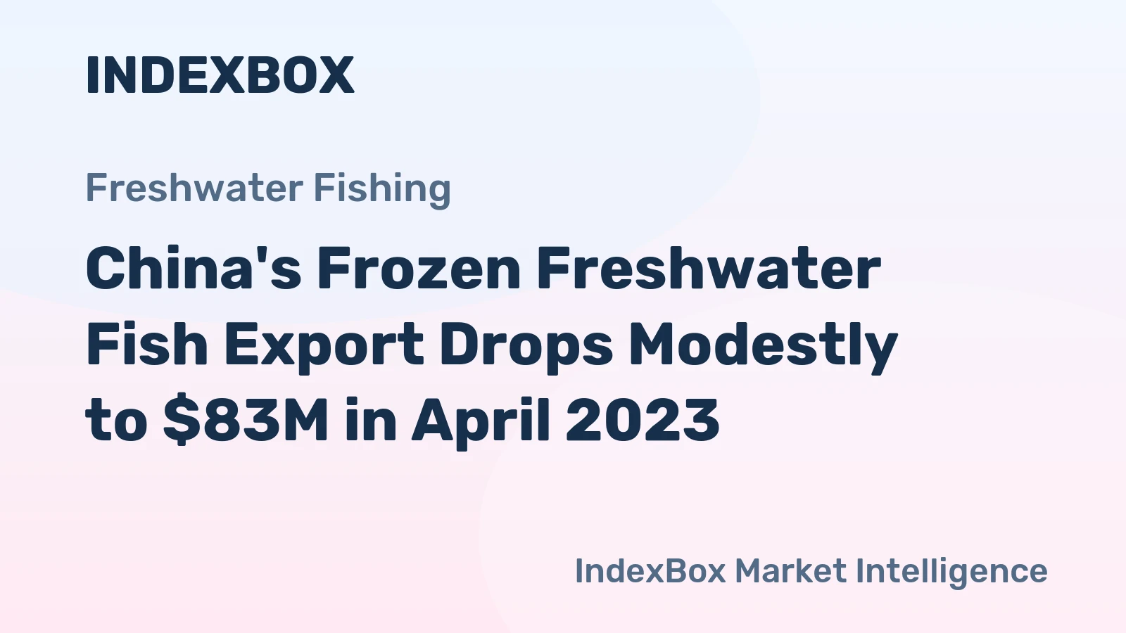 China's Frozen Freshwater Fish Export Drops Modestly to $83M in April 2023