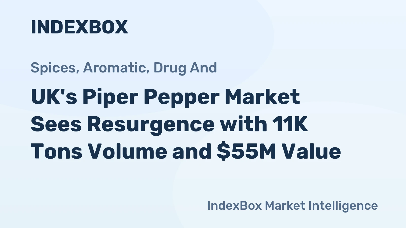 UK's Piper Pepper Market Sees Resurgence with 11K Tons Volume and $55M Value