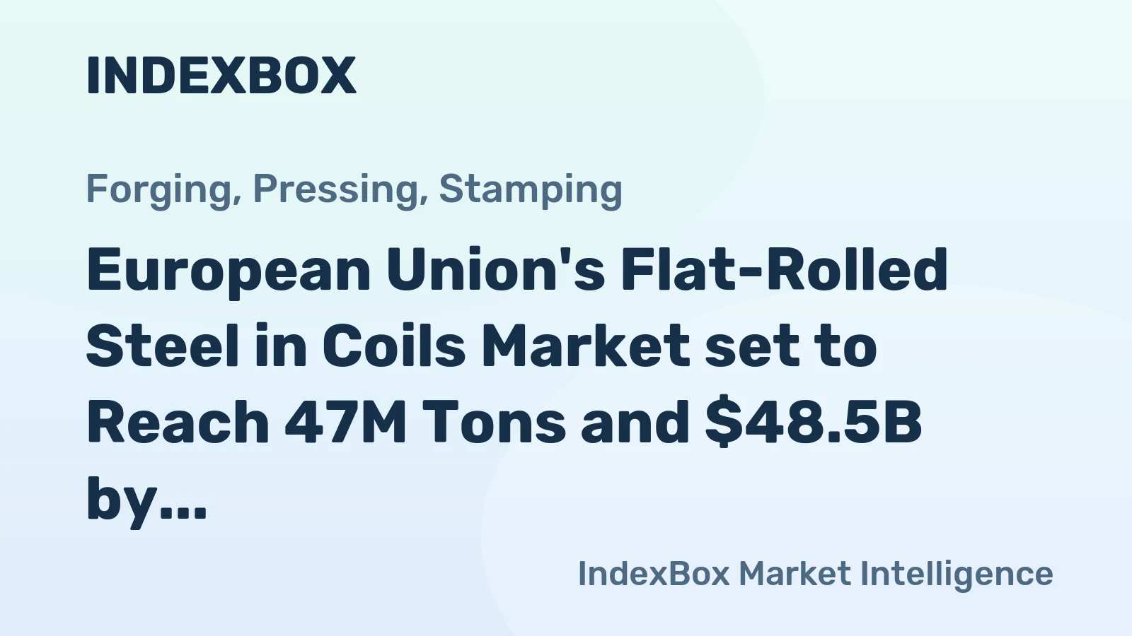 European Union's Flat-Rolled Steel in Coils Market set to Reach 47M Tons and $48.5B by 2035