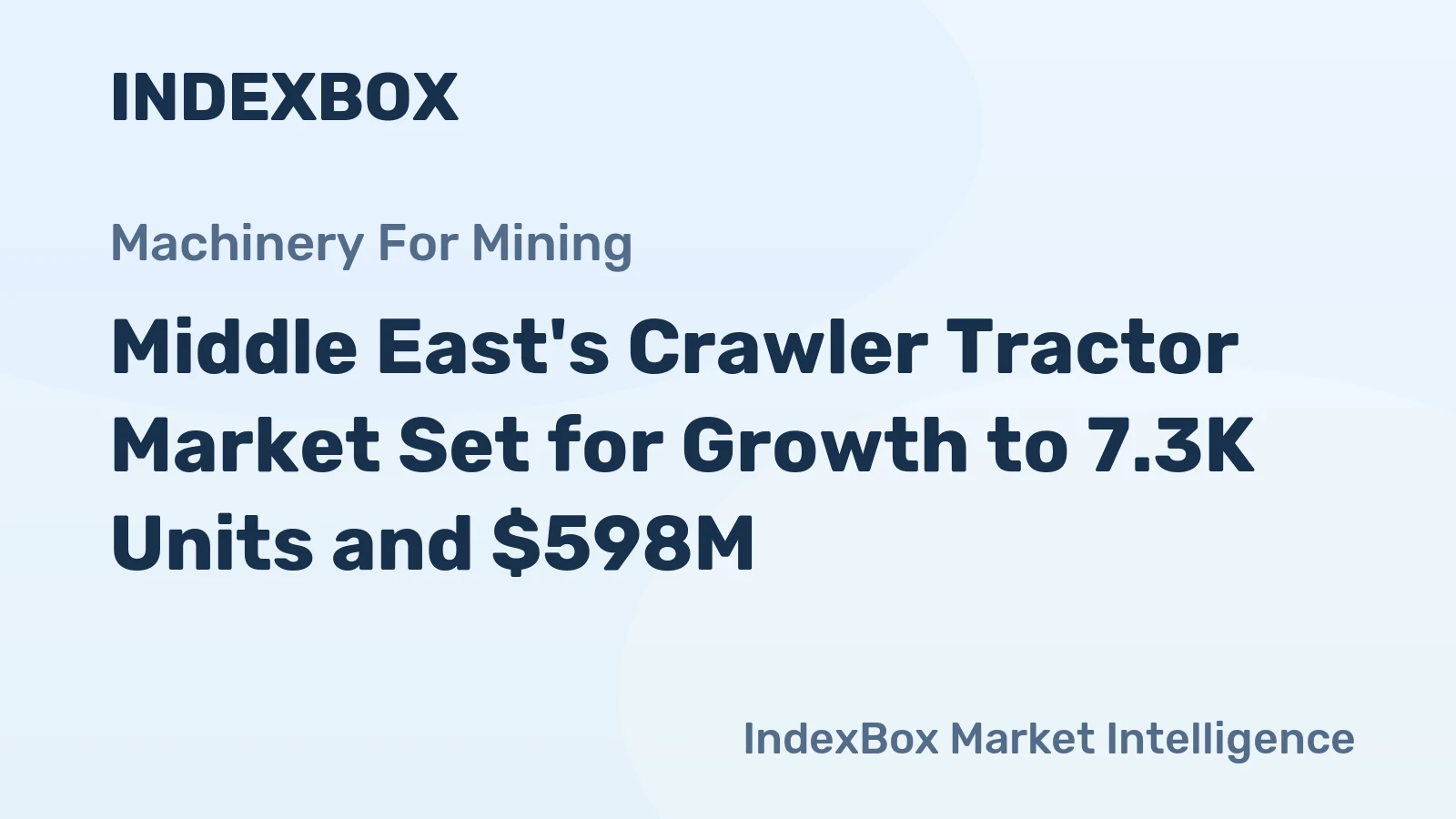 Middle East's Crawler Tractor Market Set for Growth to 7.3K Units and $598M