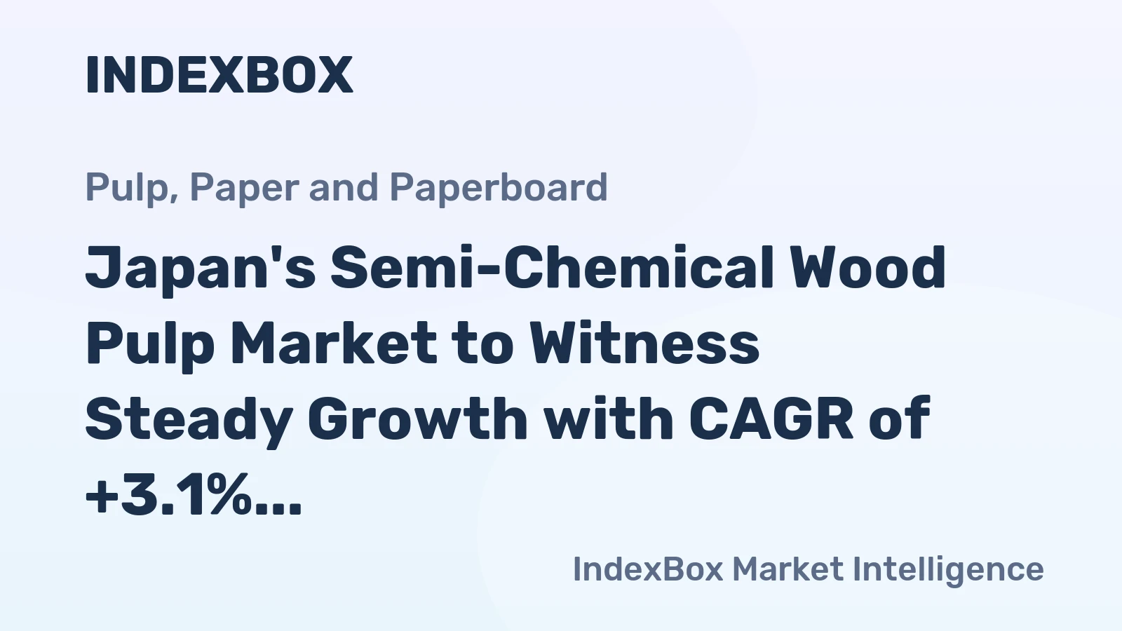 Japan's Semi-Chemical Wood Pulp Market to Witness Steady Growth with CAGR of +3.1% from 2024 to 2035